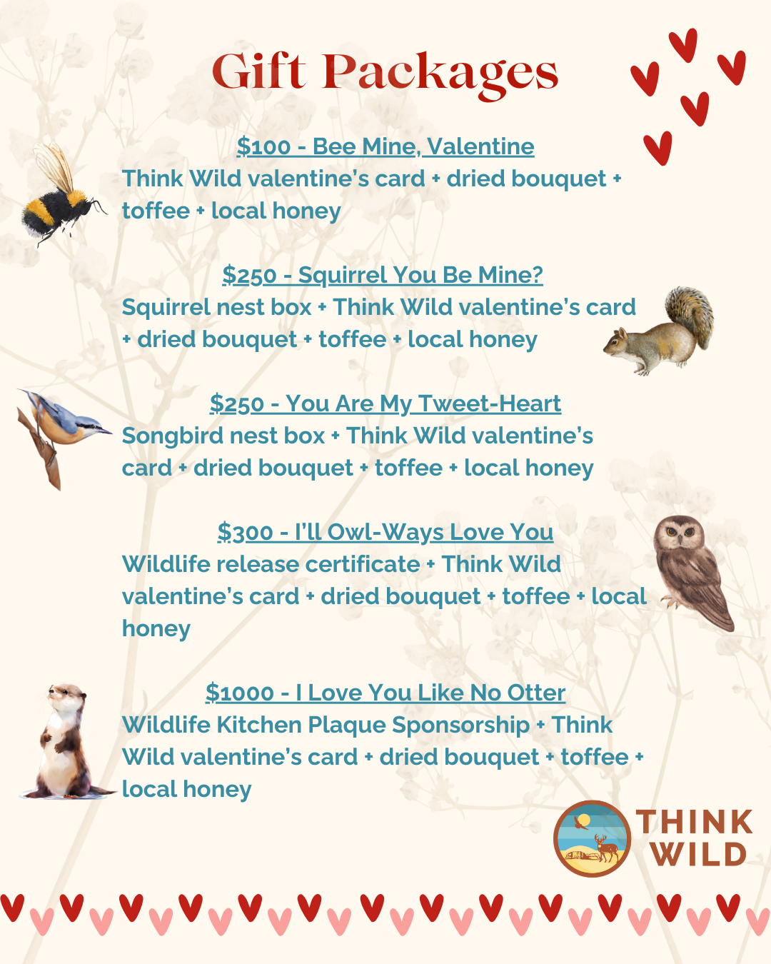 Valentines Day - Think Wild - Wildlife Hospital and Conservation Center